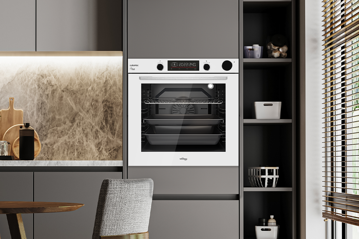 TAF6003WSP Built-in Electric Oven 60 cm White Glass - Tommatech Home